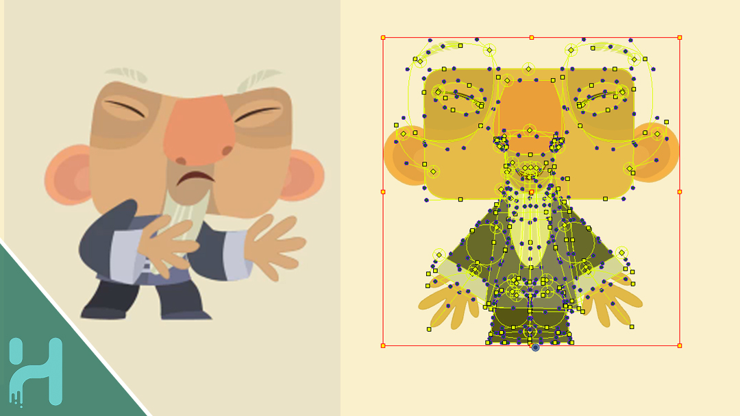 Постановка ригованного персонажа Wang в ключевую позу - Harmony Dudes